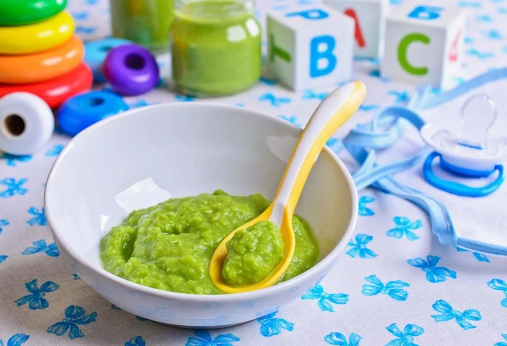 How to Make Green Puree (boiled Brocolli + spinach + peas) - Recipe on ...