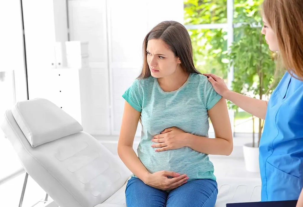 A pregnant woman depressed