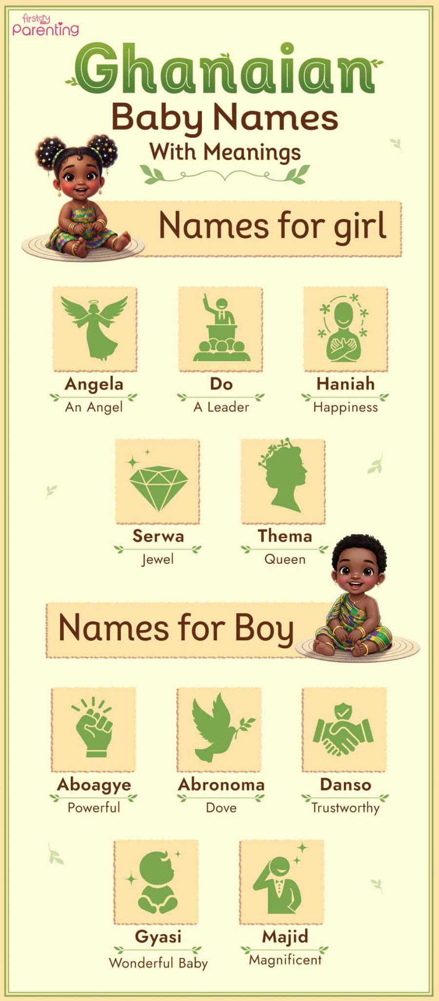 Top 130 Ghanaian Boy & Girl Names with Meanings