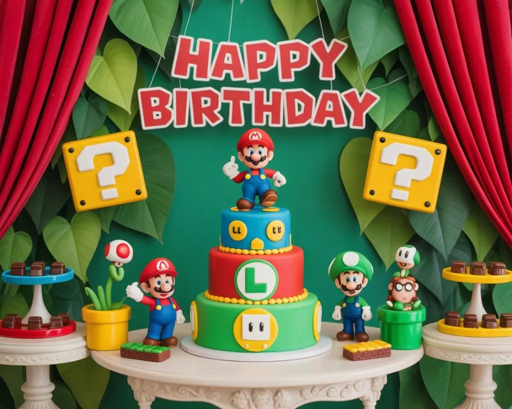 Super Mario Themed Birthday Party Ideas - Decorations, Invitations ...