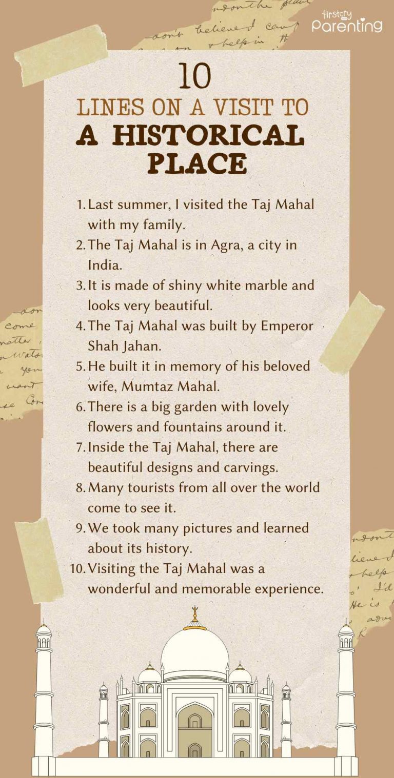 A Visit To A Historical Place Essay - 10 Lines, Short and Long Essay