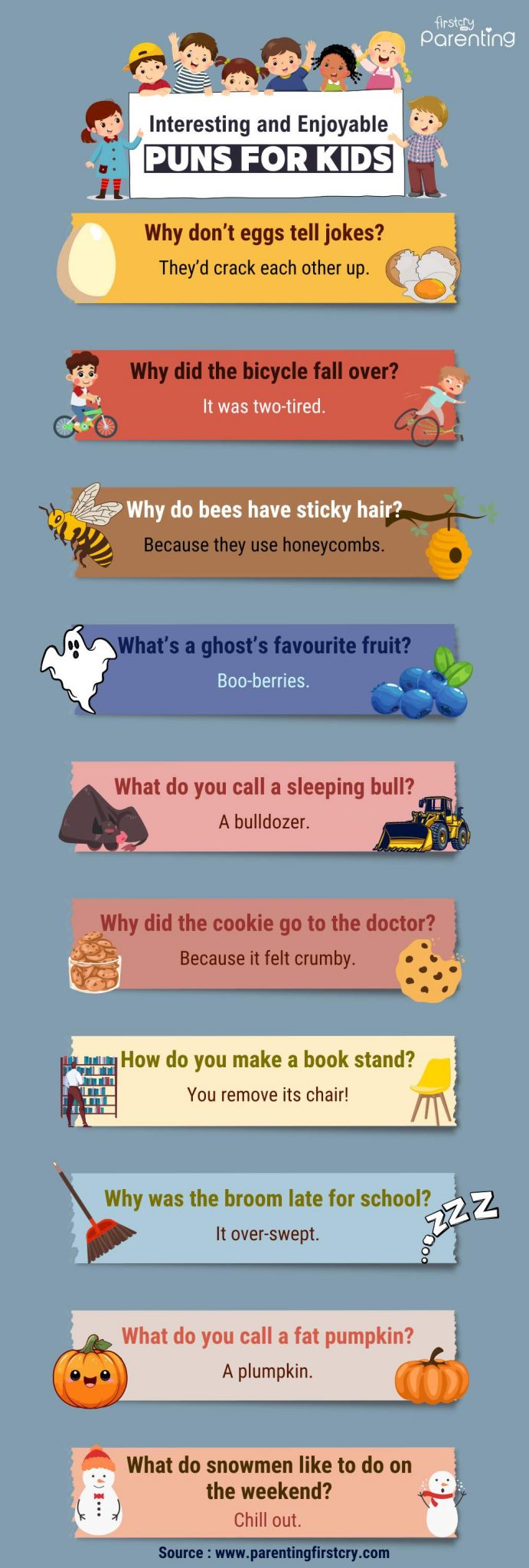 120 Interesting Puns For Kids That Will Make Them Laugh