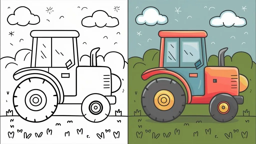 25 Tractor Coloring Pages - Free Printable, Sheets and Images for Kids