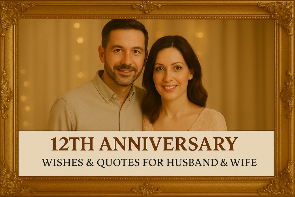 12th Anniversary Wishes , Messages and Quotes to Express your Love