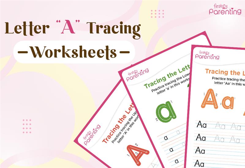 Letter A Tracing Worksheets for Preschoolers and Kids
