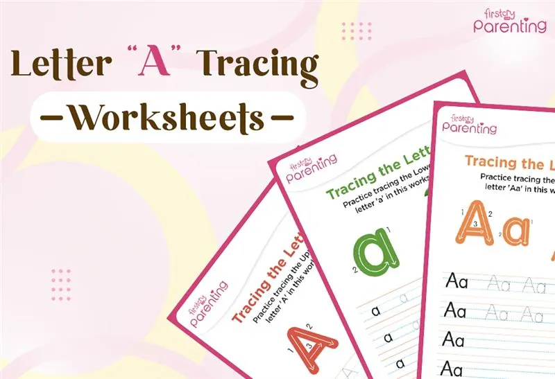 Tracing Letter A Worksheets for Preschoolers and Kids