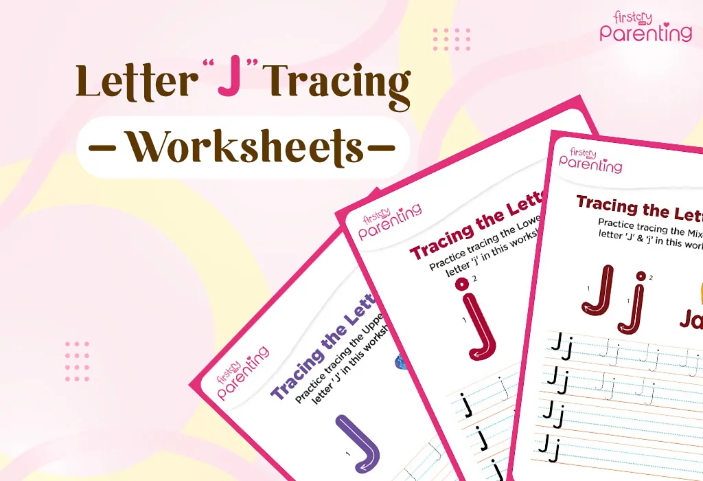 Letter J Tracing Worksheets for Preschoolers and Kids