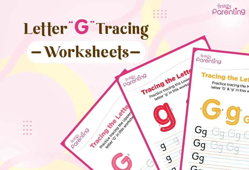 Letter G Tracing Worksheets for Preschoolers and Kids