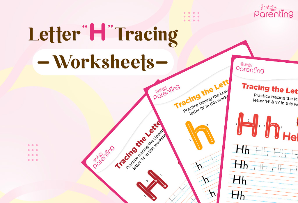 Letter H Tracing Worksheets for Preschoolers and Kids
