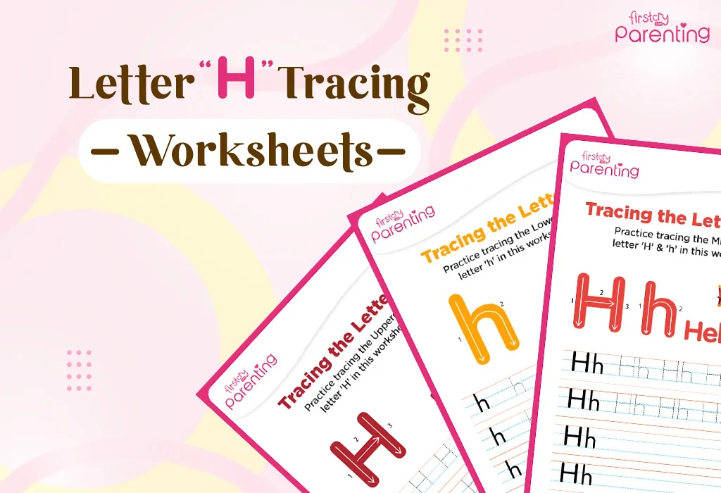 Letter H Tracing Worksheets for Preschoolers and Kids