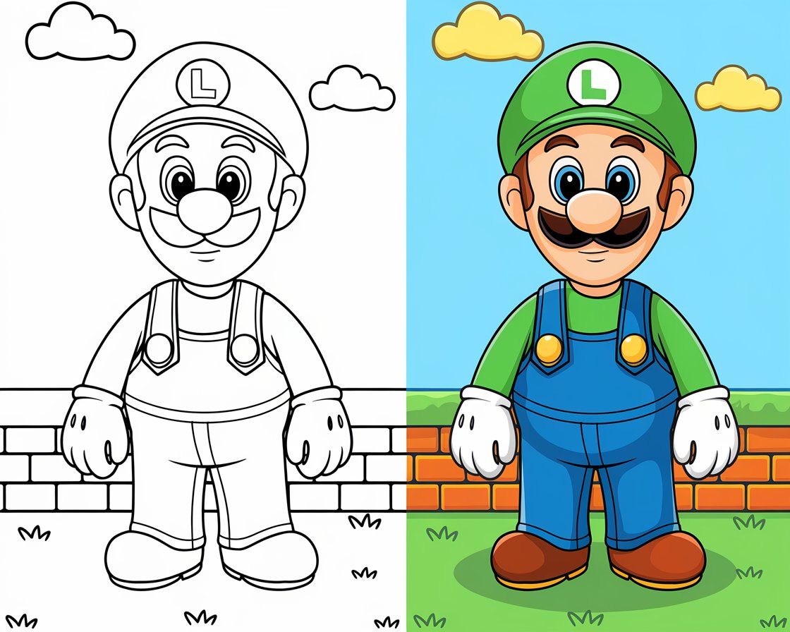 25 Luigi Coloring Pages: Free Printable Sheets, Pictures and Images for ...