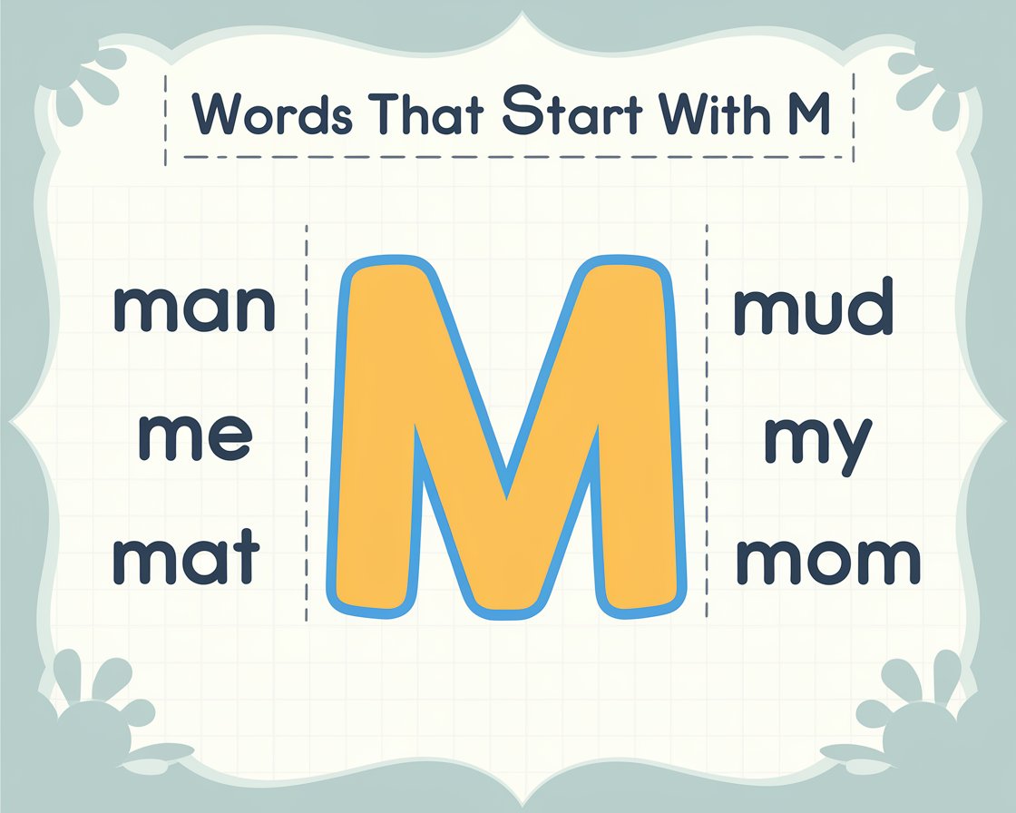 Words That Start With M – Easy Letter M Words for Kids to Learn
