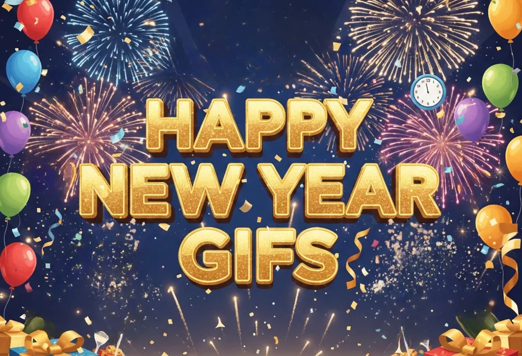 Animated Happy New Year Gifs 2026