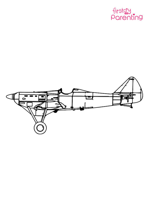 Airplane Coloring Page for Kids | FirstCry Parenting