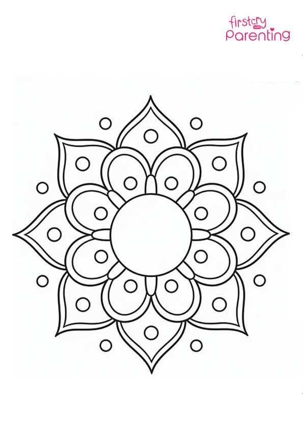 Diwali Rangoli Coloring Page Printable Coloring Page for Kids ...