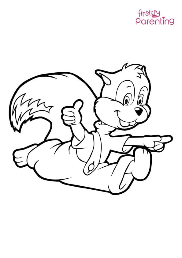 Easy Printable Squirrel Coloring Pages for Kids