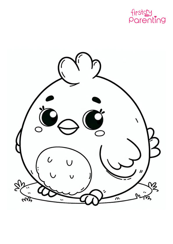 Realistic Chicken Coloring Page Printable Coloring Page for Kids ...