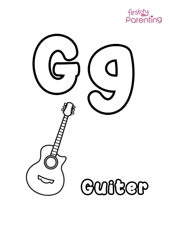 Easy Printable Letter G Coloring Pages for Kids