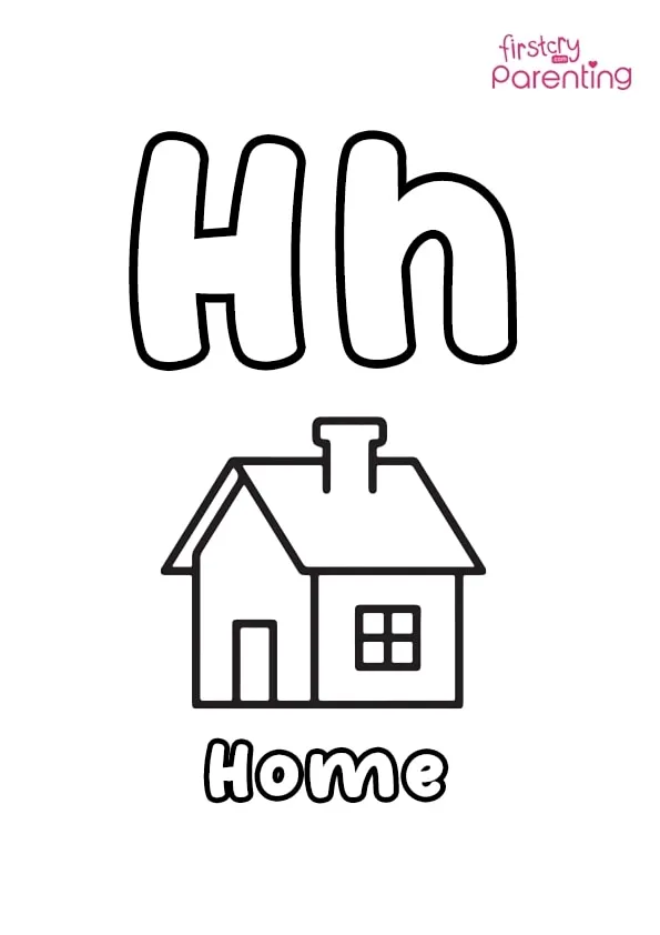 Easy Printable Letter H Coloring Pages for Kids