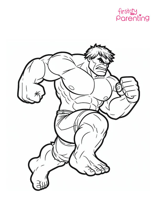 Avengers Hulk Printable Coloring Page for Kids | FirstCry Parenting