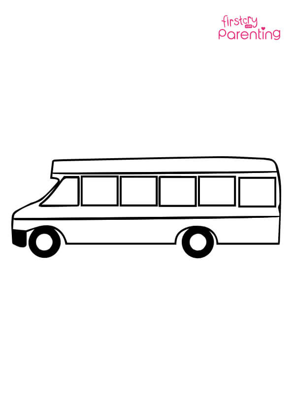 Easy Printable Bus Coloring Pages for Kids