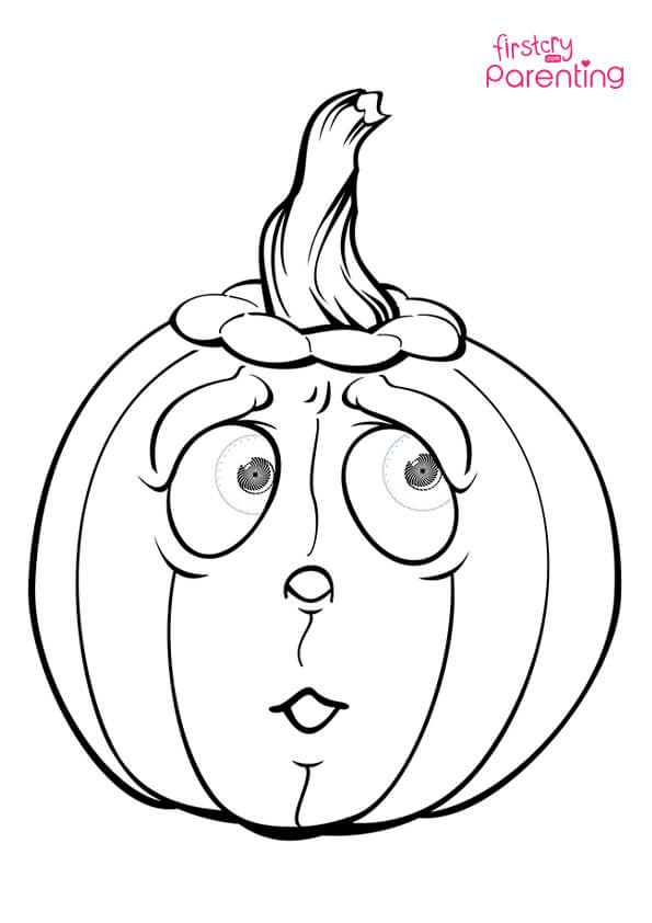 Scary Pumpkin Coloring Page for Kids | FirstCry Parenting