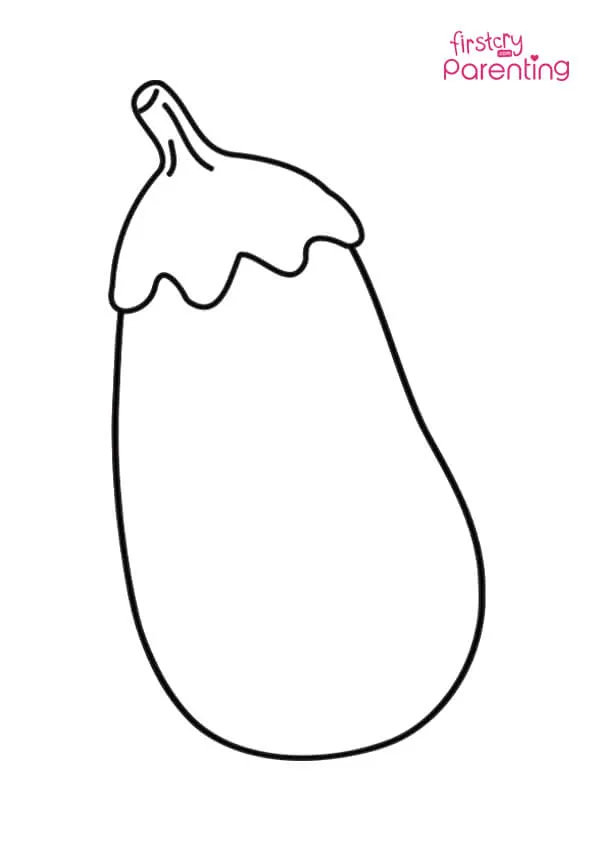 Easy Printable Brinjal Coloring Pages for Kids