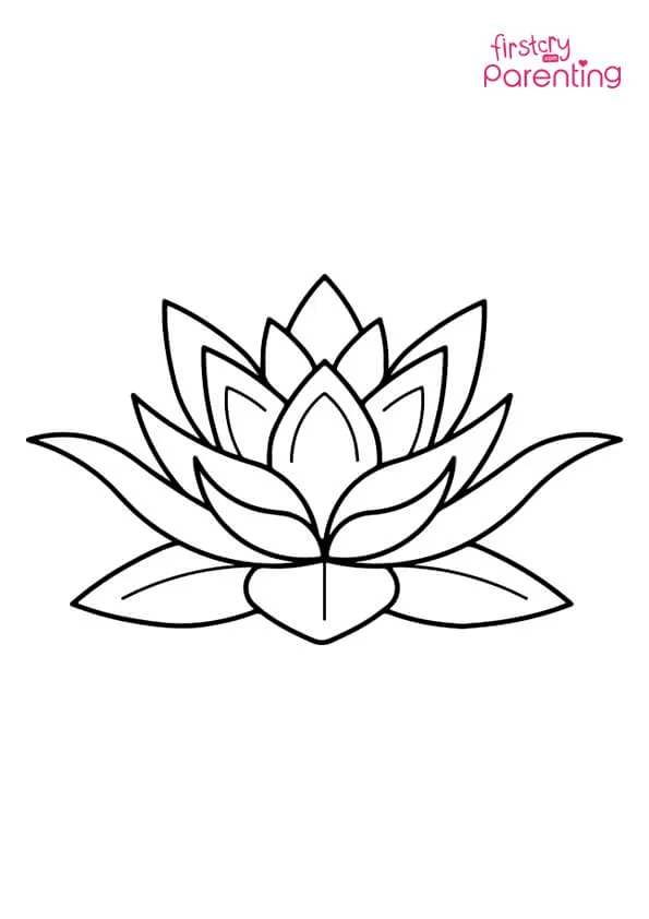Easy Printable Lotus Coloring Pages for Kids