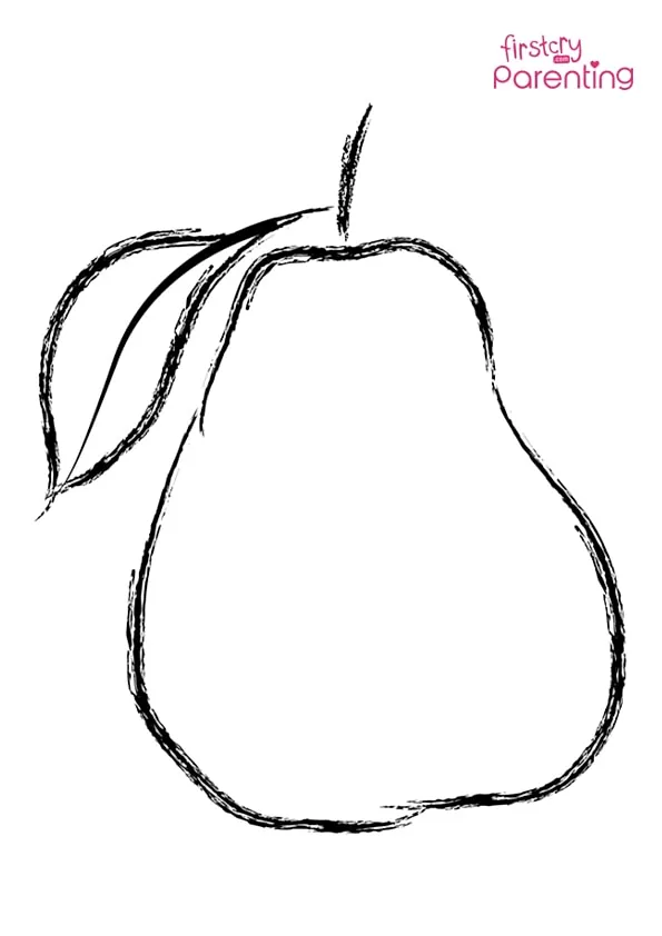 Easy Printable Pears Coloring Pages for Kids