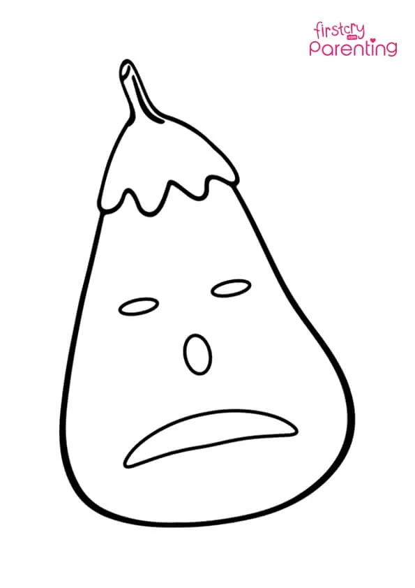 Easy Printable Brinjal Coloring Pages for Kids