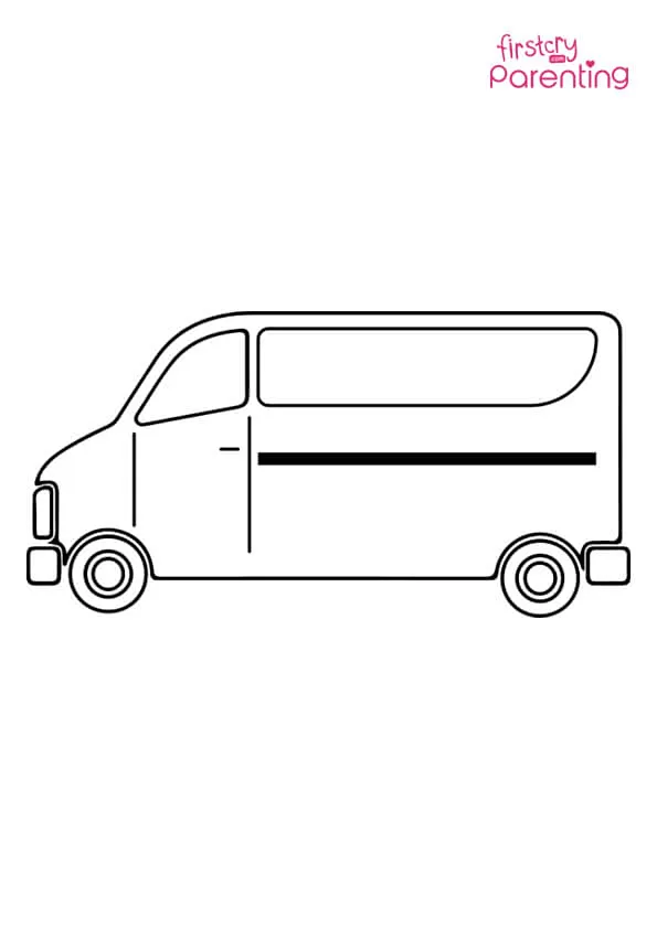 Easy Printable Van Coloring Pages for Kids