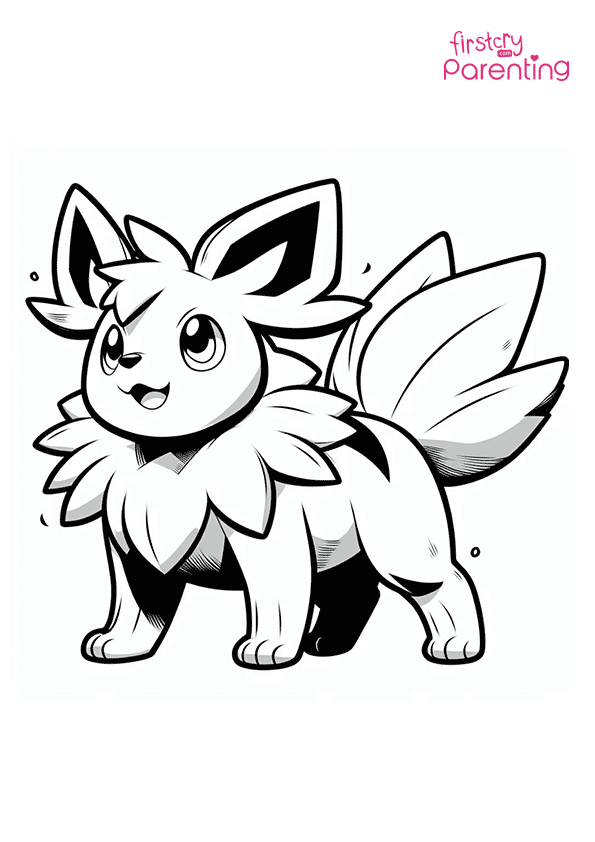 Eevee Pokemon Color Page Printable Coloring Page for Kids | FirstCry ...